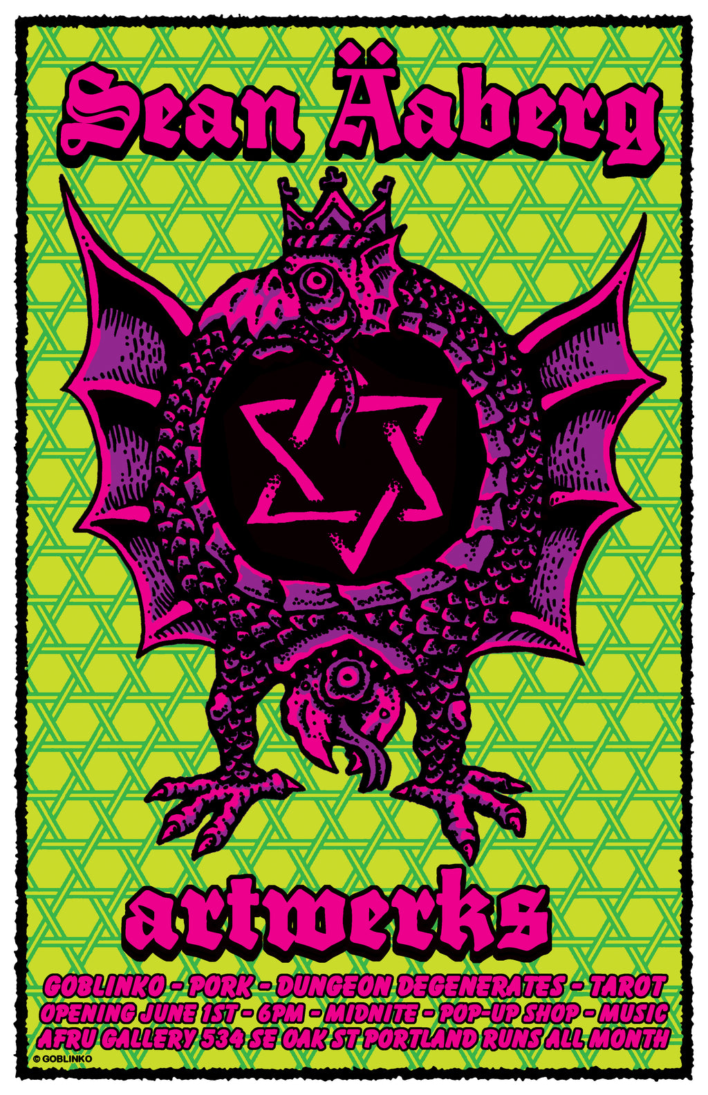 Sean Äaberg - artwerks - Art Show at AFRU Gallery – GOBLINKO